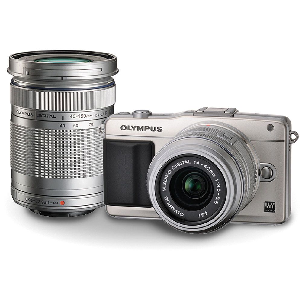 Olympus PEN Mini E-PM2 Double Zoom Kit (Gümüş) - Olympus Market
